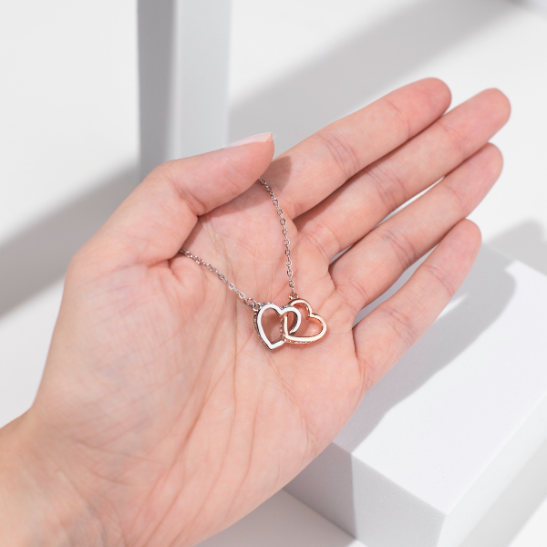 Para mi madre – Cadena con colgante de corazones entrelazados RILEY ...